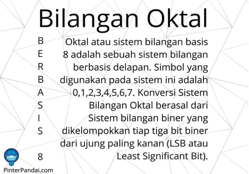 Bilangan Oktal (Berbasis 8) - Contoh Soal dan Jawaban