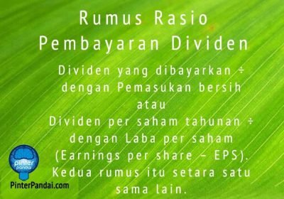 Rasio Pembayaran Dividen - Cara Menghitung Rasio Pembayaran Dividen